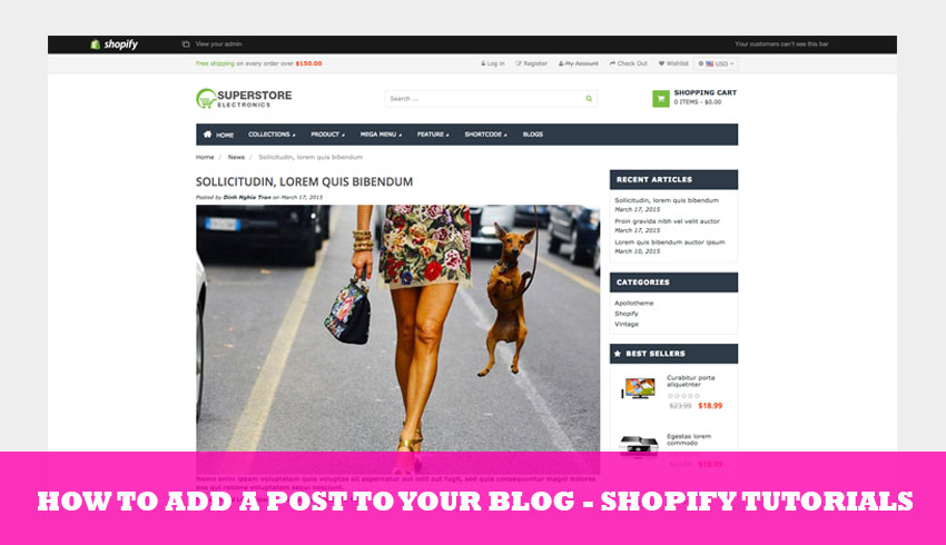 How to add a post to your blog - Shopify Tutorials